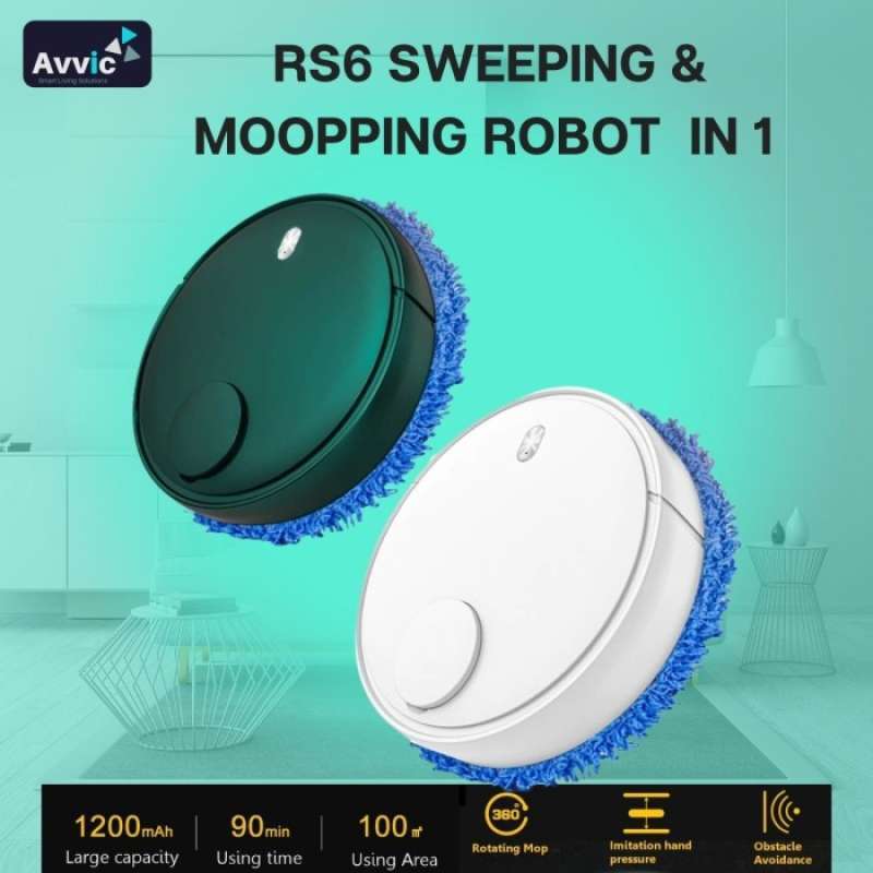 Jual Sweeping & Mopping Robot Cleaner 2 In 1 - Rs6 Robot Pembersih Sapu ...