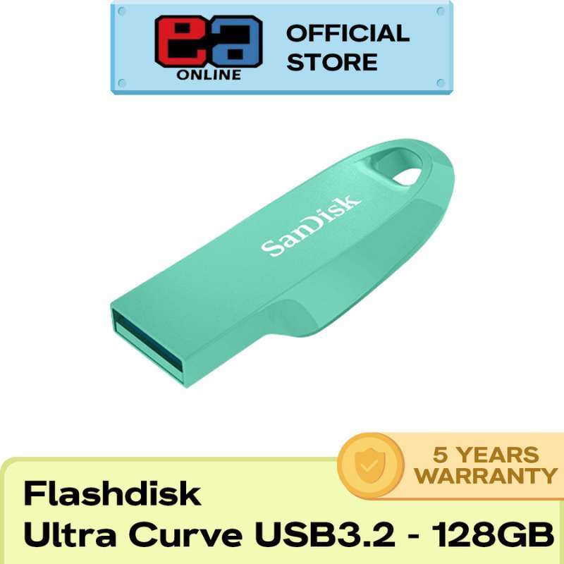 Promo Sandisk Cz550 Ultra Curve Usb 3.2 Flashdisk - 128gb - Mint Green ...