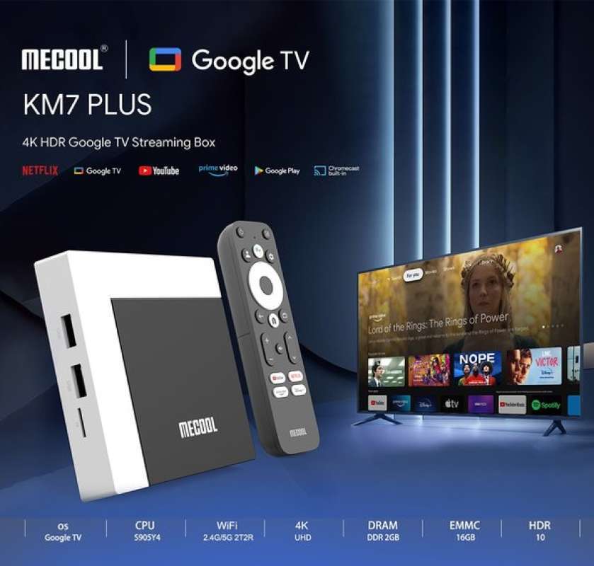 Jual Mecool Km7 Plus - 4k Android Tv Box Netflix Certified 2gb Ram 16gb ...