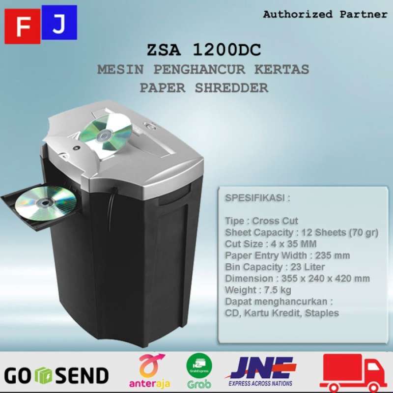 Promo ZSA 1200DC Penghancur Kertas Dokumen CD Kartu Kredit Staples 1200-DC Diskon 23% di Seller ...
