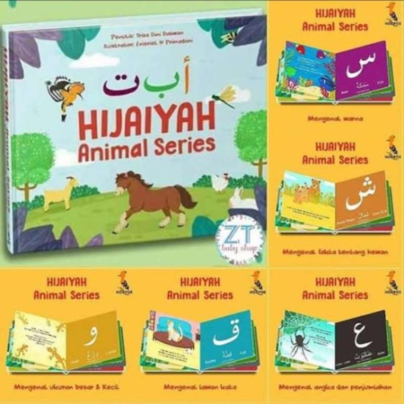 Jual Hijaiyah animal series board book buku islami belajar huruf ...