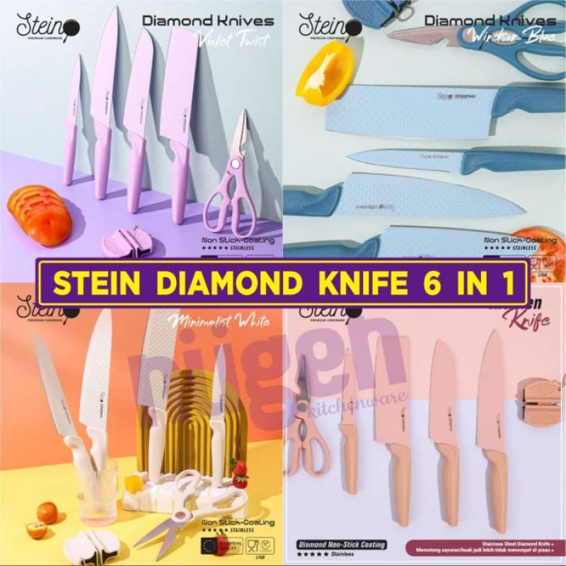 Promo Steincookware Stein Pisau Diamond Knives Set 6 In 1 (Original ...