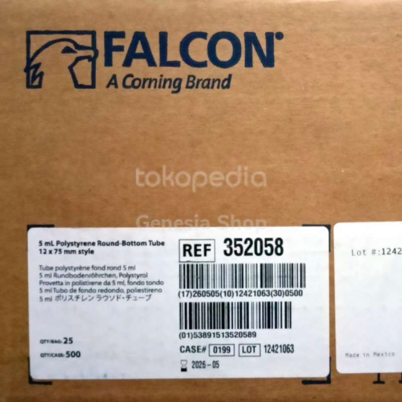 Jual Tabung Centrifuge Tubes 5 Ml Corning Falcon 25 Pcs Di Seller ...