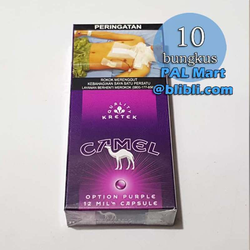 Jual CAMEL OPTION PURPLE 12 rokok [1 slop / 10 bungkus @ 12 batang ...