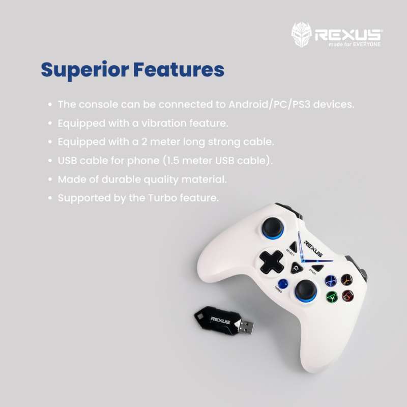 Promo Gamepad Rexus Gladius Gx100 Wireless Support For Android, Pc, Ps3 ...