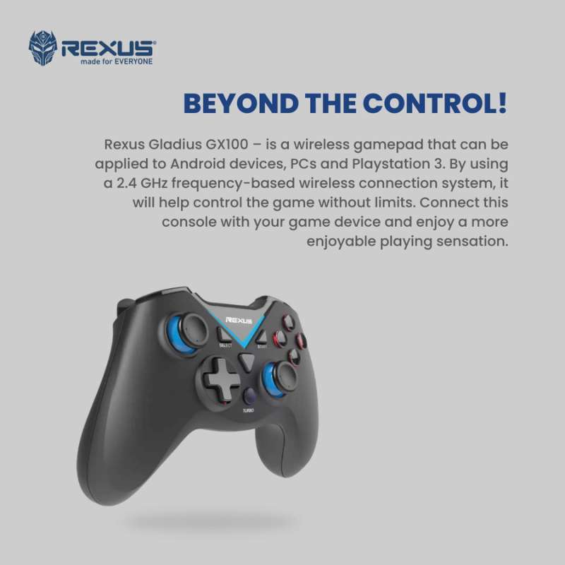 Promo Gamepad Rexus Gladius Gx100 Wireless Support For Android, Pc, Ps3 ...
