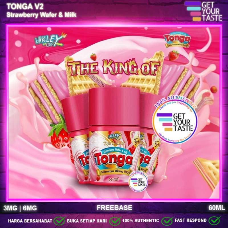 Promo Liquid Lakley Tonga V2 Strawberry Wafer & Milk 60ML by Rizky ...