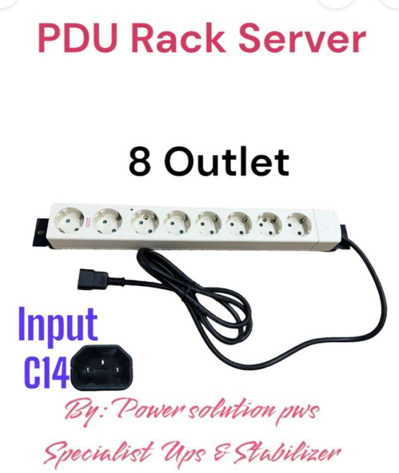 Promo PDU 8 port Stop kontak colokan listrik rack server wallmount ...