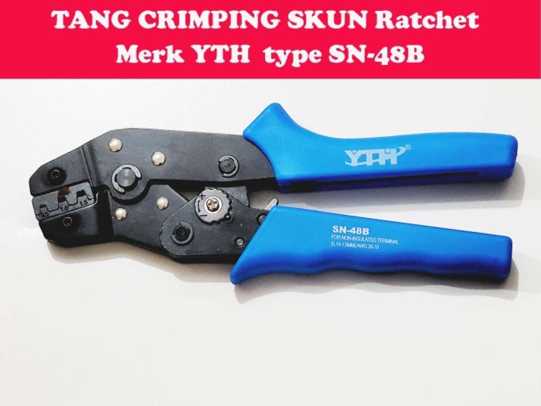 Jual TANG CRIMPING SKUN Ratchet KABEL Merk SIBO Type SN-48B di Seller ...