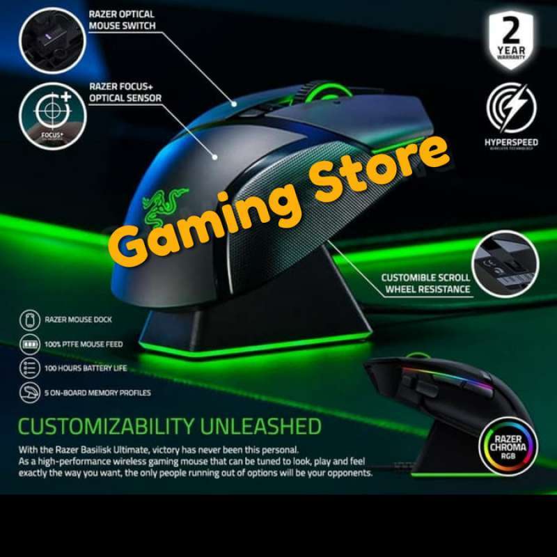Jual Basilisk Ultimate HyperSpeed Wireless Gaming Mouse di Seller Cora ...