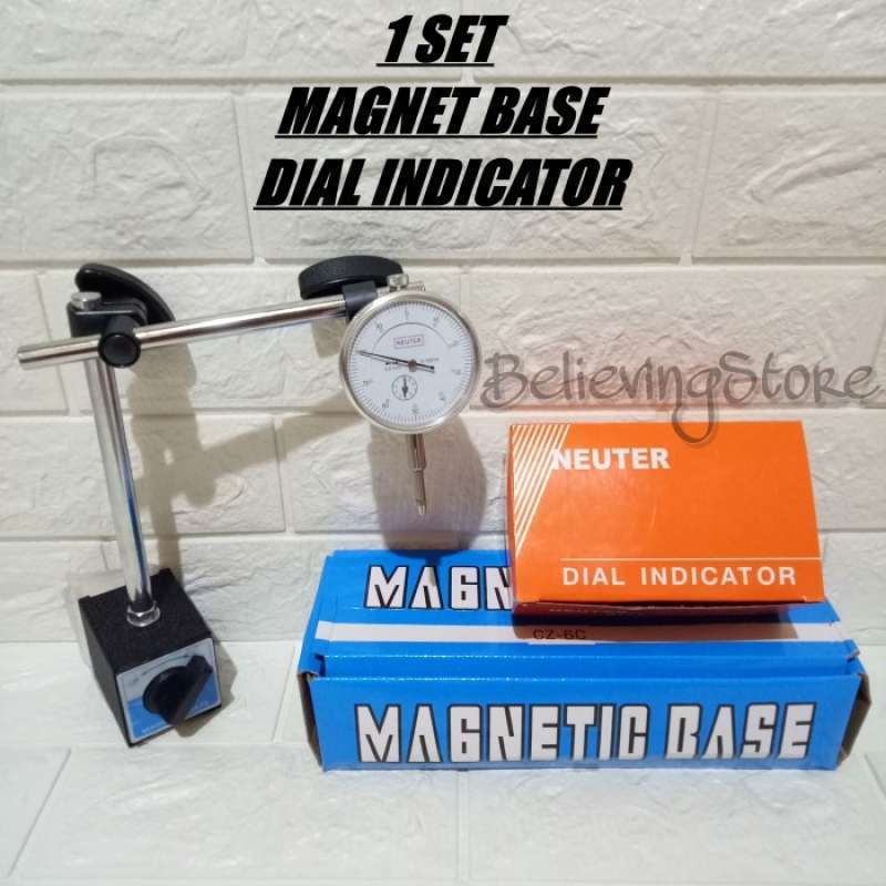 Jual Magnetic Stand Base Dan Dial indicator/Magnet Stand Dan Dial ...