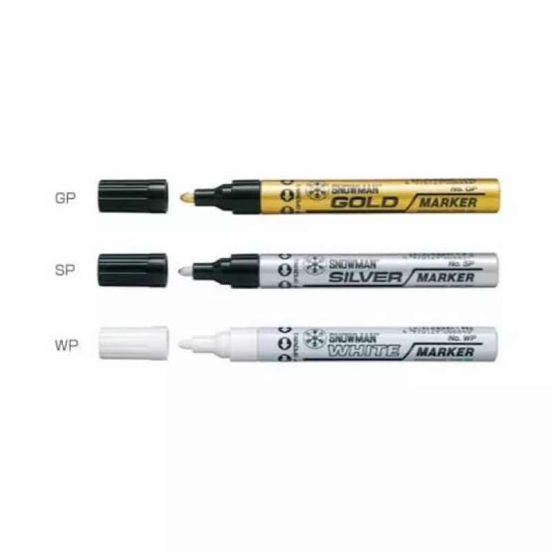 Jual Spidol Snowman Paint Marker White Putih Permanent Wp-12 Di Seller ...