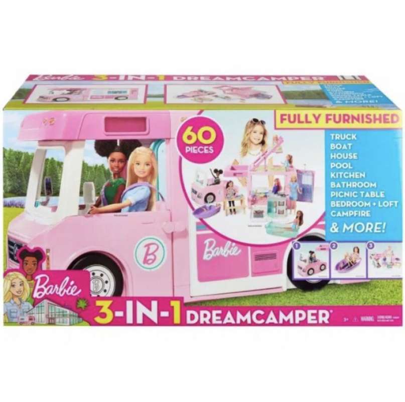 Jual Barbie 3 In 1 Dreamcamper Barbie Van Dream Camper Original Mattel ...