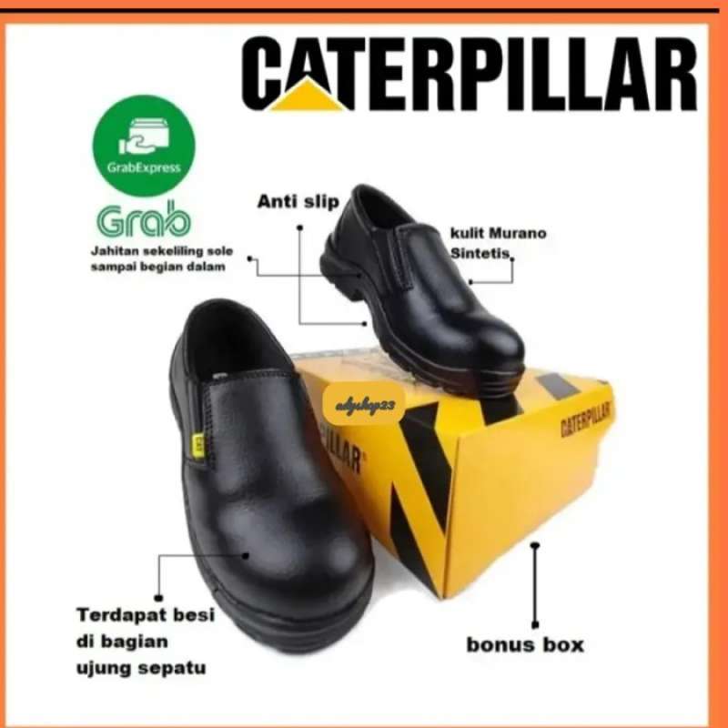 Promo Sepatu Safety Slip On Septi Pria Ujung Besi Septy Slop Selop ...