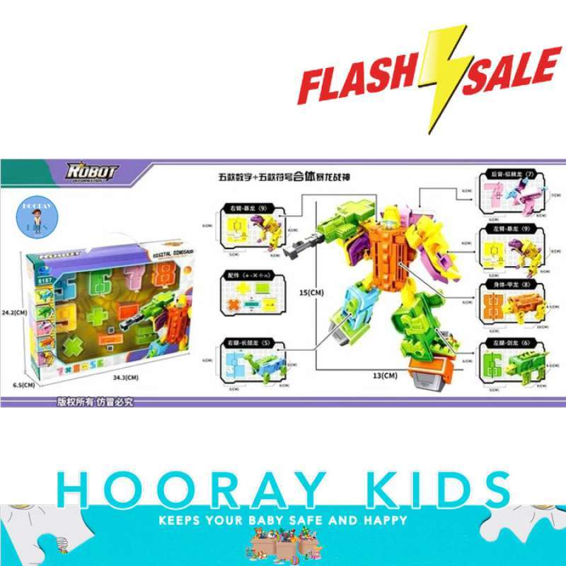 Promo Mainan Robot Transformers Pocket Angka Number Morphers Set Besar ...