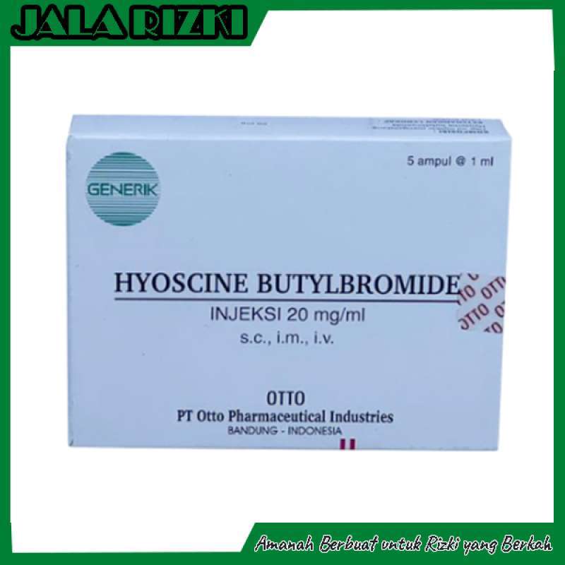 Jual Hyoscine Butylbromide Injeksi 20 Mg/ml - 1 Box Isi 5 Ampul @1ml Di ...