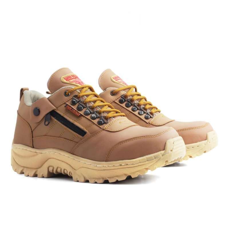 Promo SEPATU SAFETY PRIA KULIT ASLI LOW BOOTS TRACKING SAFETY SHOES ...