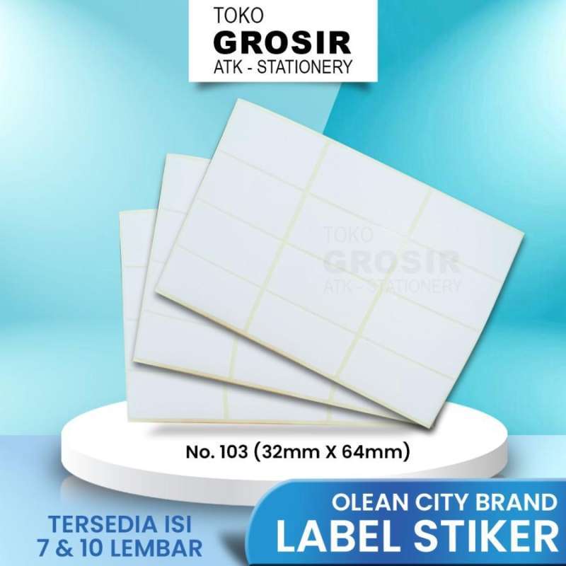 Jual Kertas Stiker Label OCI (OLEAN CITY) 10 Sheet di Seller Grosir ATK ...