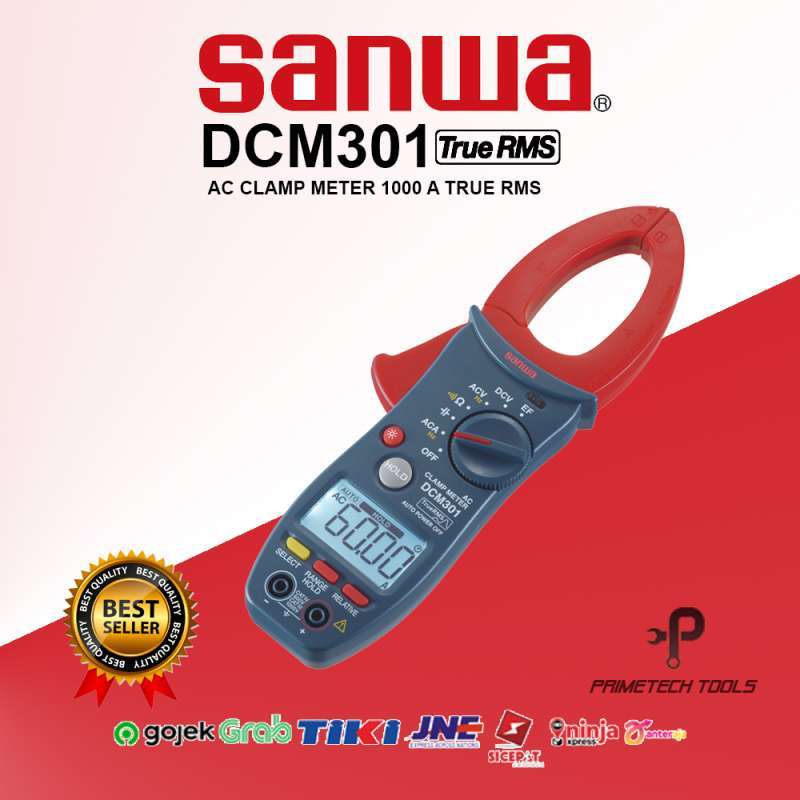 Jual SANWA DCM301 TANG AMPERE DIGITAL CLAMP METER AC 1000 A TRUE RMS di ...