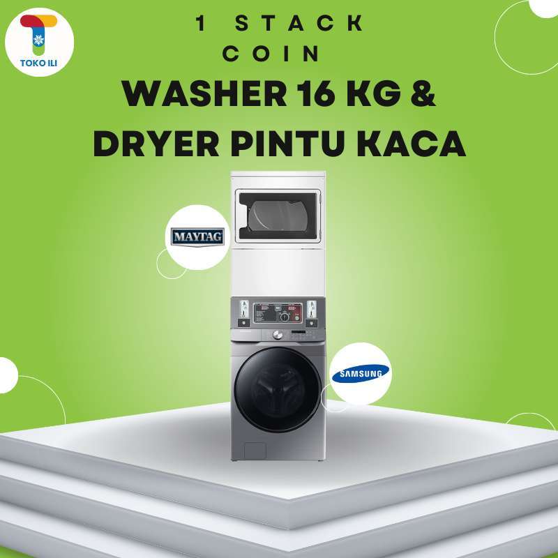 Jual SAMSUNG 16KG + DRYER MAYTAG PINTU KACA 1 STACK di Seller Toko_ILI - Kedoya Selatan, Kota ...