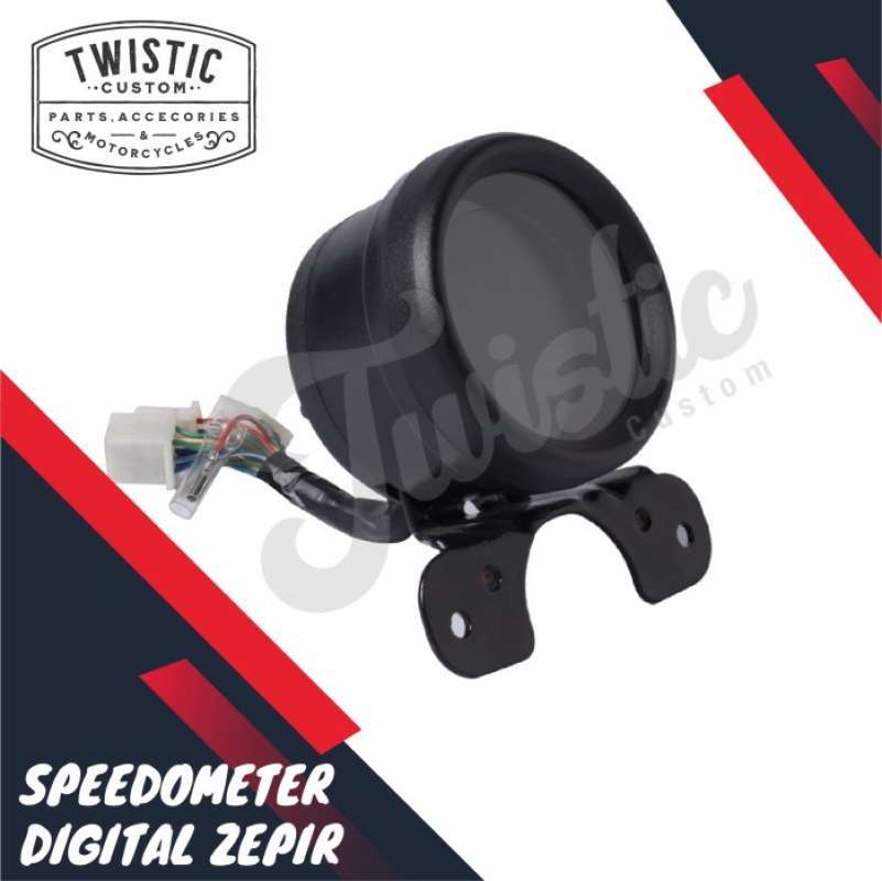Promo Speedometer Digital Bulat Lcd Zepir Motor Custom Universal Bobber ...