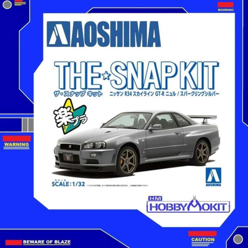 Jual Aoshima Snap Kit 1/32 Nissan R34 Skyline Gt-r Nur (sparkling ...