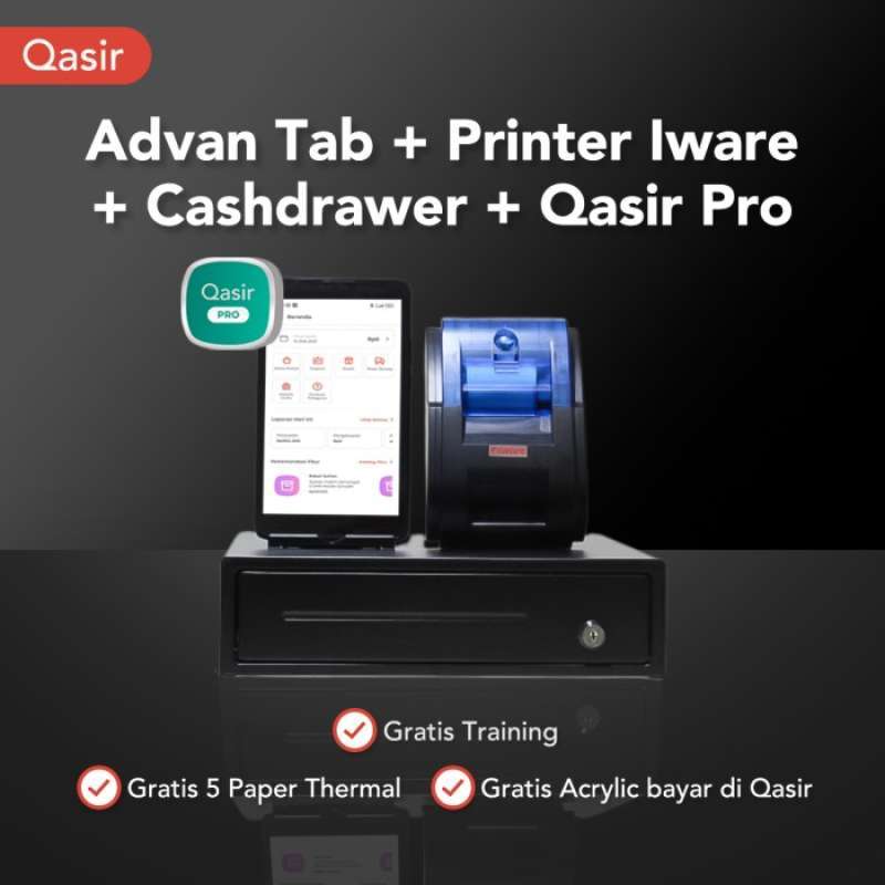Promo Mesin Kasir Advan + Qasir Pro / Advan Tab 8 / Iware C-58bt / Cash ...