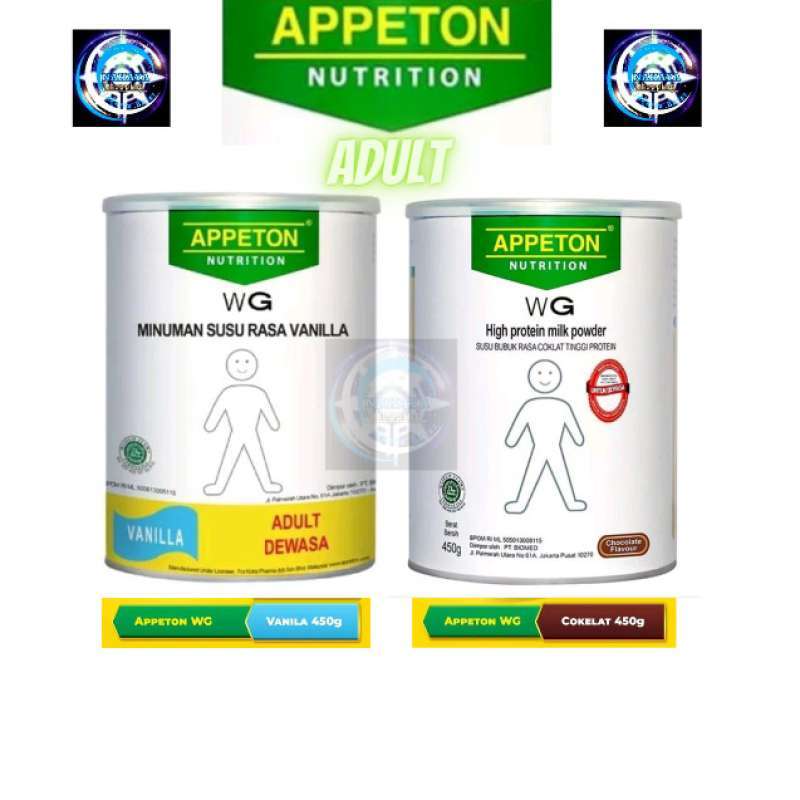 Promo susu appeton weight gain adult/dewasa 450 gr (vanila & coklat ...