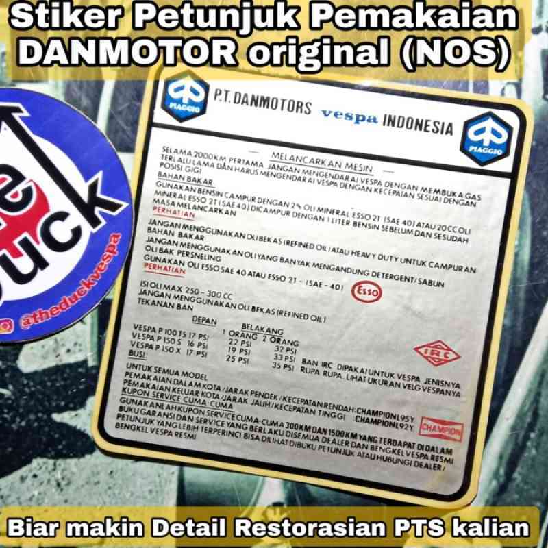 Promo Stiker PTS RUNNING IN DANMOTOR Vespa Indonesia original (NOS ... Promo Stiker PTS RUNNING IN DANMOTOR Vespa Indonesia original (NOS ...