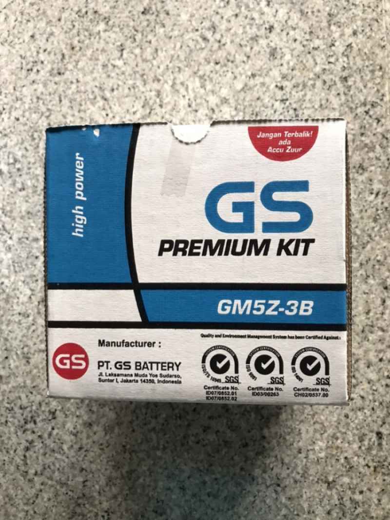 Promo Aki Basah Gs Astra Accu Grand Mio Shogun Mega Pro Gm5z-3b Diskon ...
