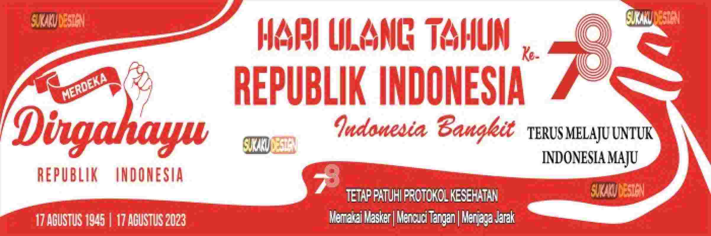 Promo COD / Banner / Spanduk HUT RI Kemerdekaan Indonesia 78 / 17 ...