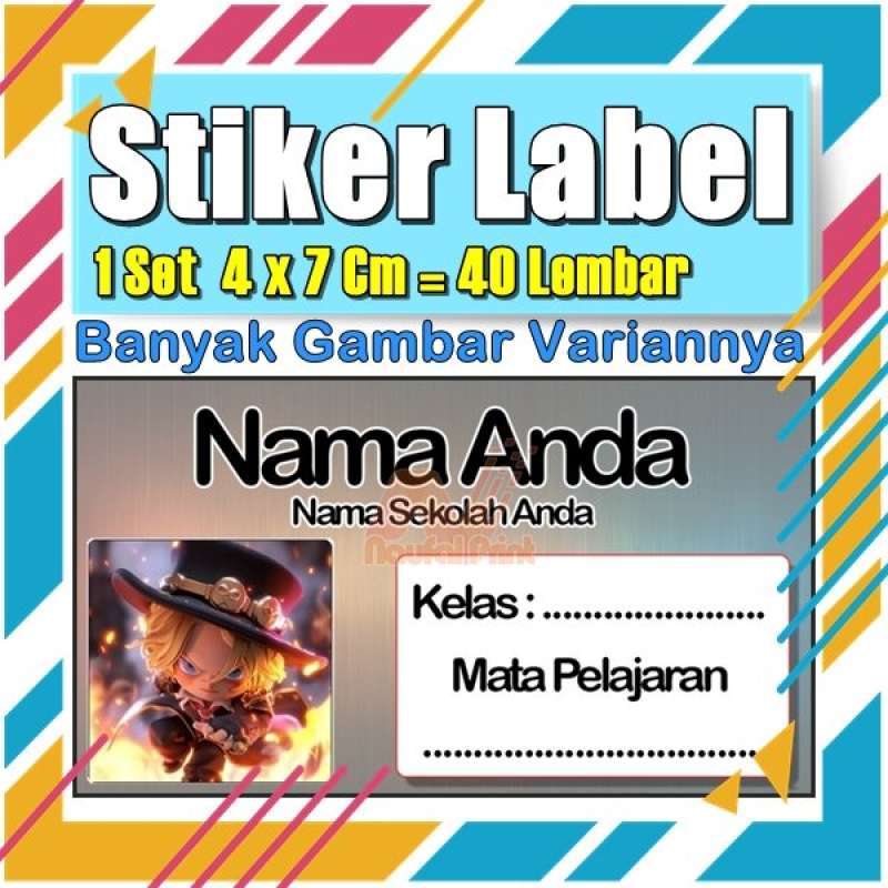 Jual Stiker Label Nama Buku Pelajaran Anak Sticker Karakter Hewan Lucu ...