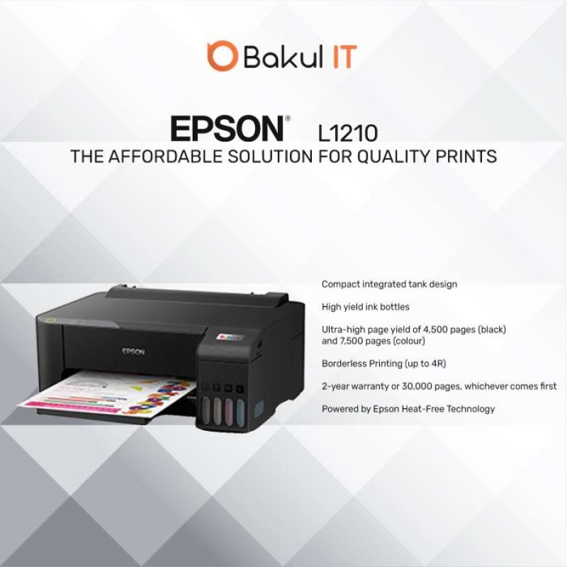 Promo Epson Ecotank L1210 Ink Tank Printer Diskon 23% di Seller Tunnel ...