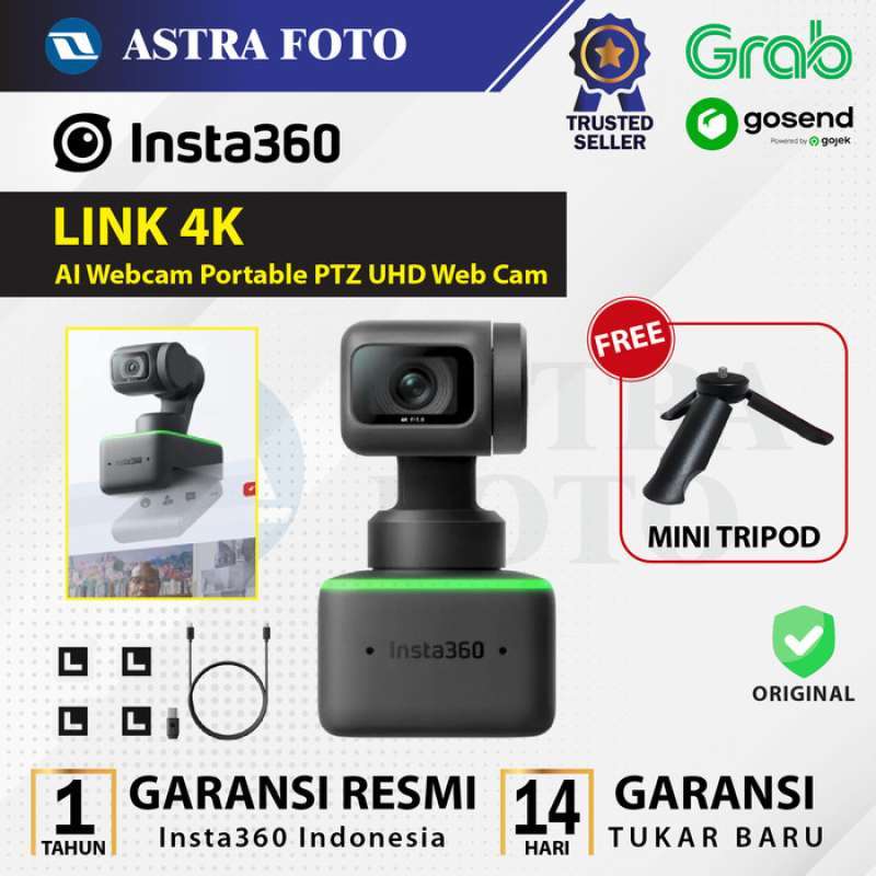 Promo Insta360 Link 4K AI Webcam Portable PTZ UHD Web Cam Insta 360 ...