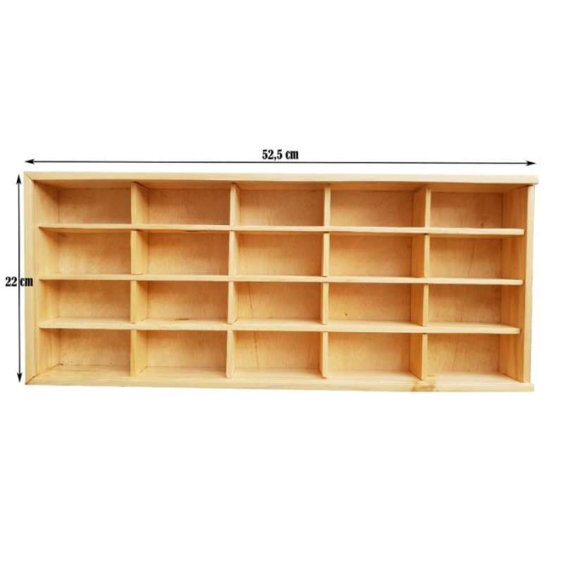 Promo Wooden Display Case - Rak Display Hot wheels - Skala 1 64 Isi 20 ...