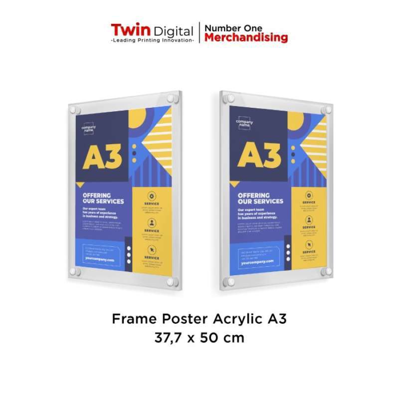 Promo Frame Akrilik Display Poster Akrilik A3 - Poster Acrylic A3 ...