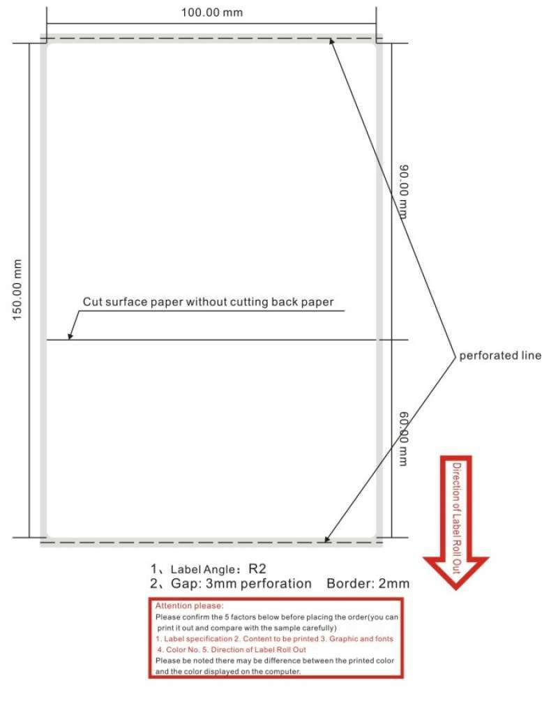 Promo LABEL POS JNT 100 X 150(90+60) KERTAS STICKER DIRECT THERMAL ...