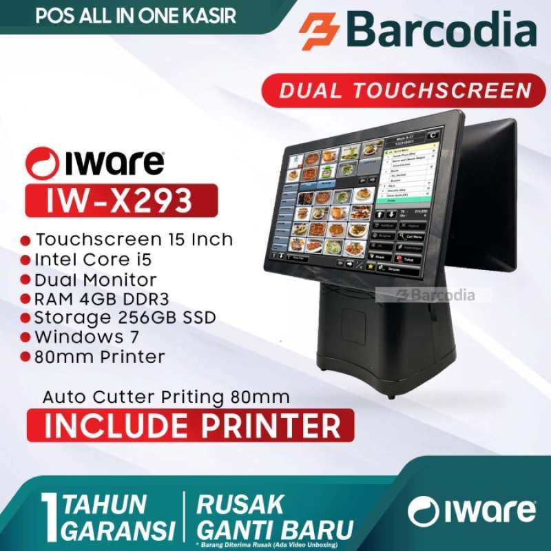 Promo Mesin kasir PC POS All in One Dual Monitor i5 Touchscreen Iware X293 Diskon 20% di Seller ...