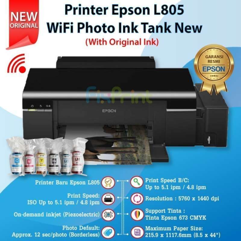 Promo Printer L805 WiFi Menggunakan 6 Warna Tinta 673 Photo Printer ...
