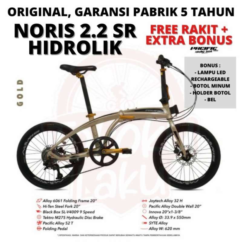 Jual sepeda lipat pacific noris 2.2sr hidrolik folding bike original ...