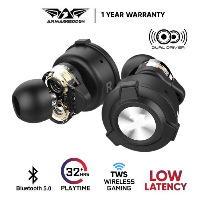 Promo Armaggeddon Hornet 3 Tws True Gaming Wireless Dual Driver Earbuds ...