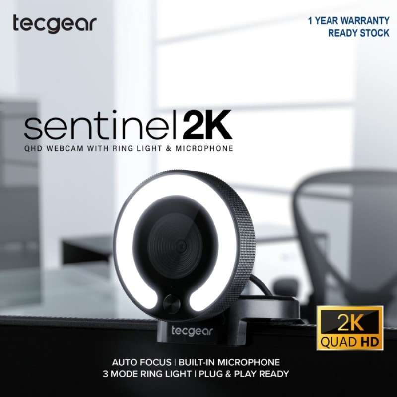 Promo Webcam 2K QHD dengan Ring Light, Built-in Microphone, AF, Best ...