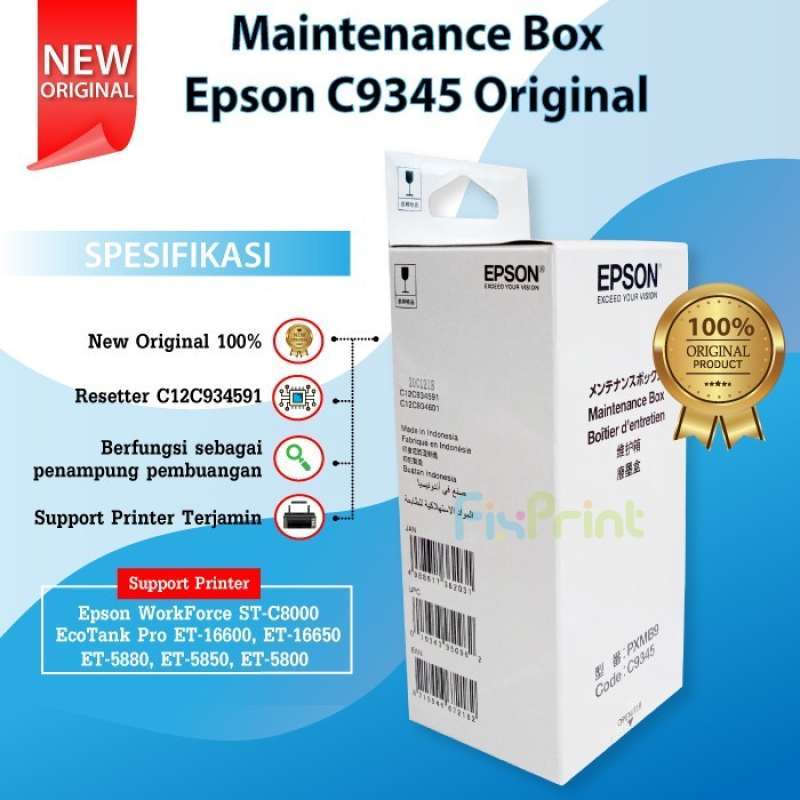Promo Epson C9345 Maintenance Box Printer Epson Ecotank L8050 L15150 ...