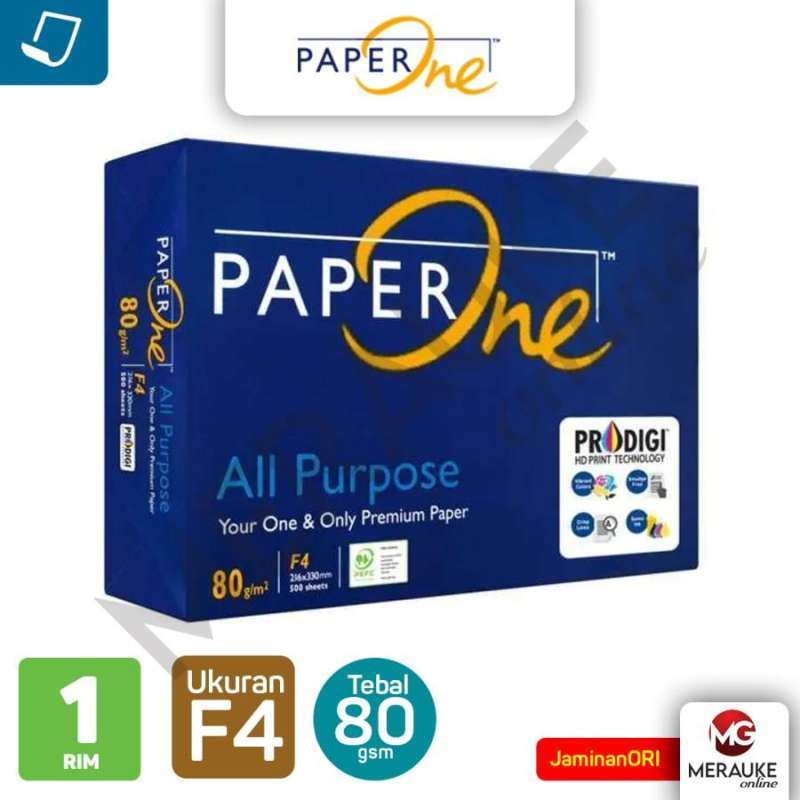 Jual Kertas HVS Paper One F4 80 GSM di Seller Merauke Online Official ...