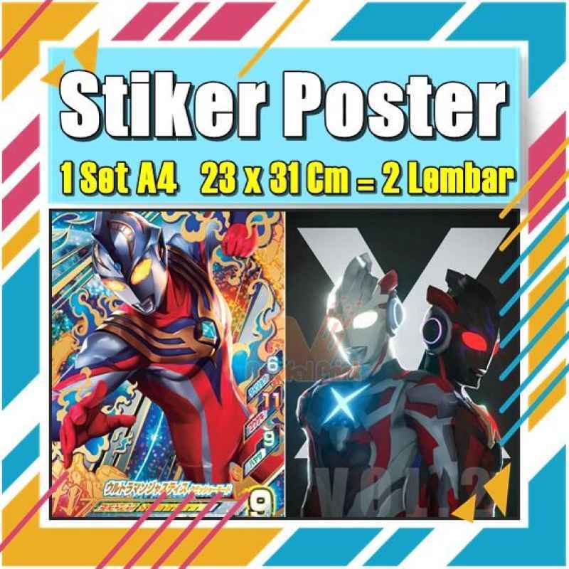 Jual Stiker Label Ultramen Blu Ace Titas Legend Rosso Tregear Tiga ...