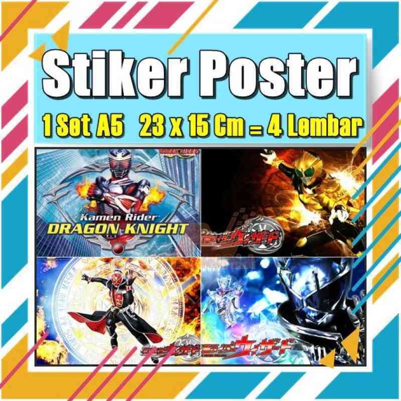 Jual Stiker Label Kamen Rider Kuga Dekade Double Kuuga Riuki kesatria baja hitam Dragon KnightA5 ...