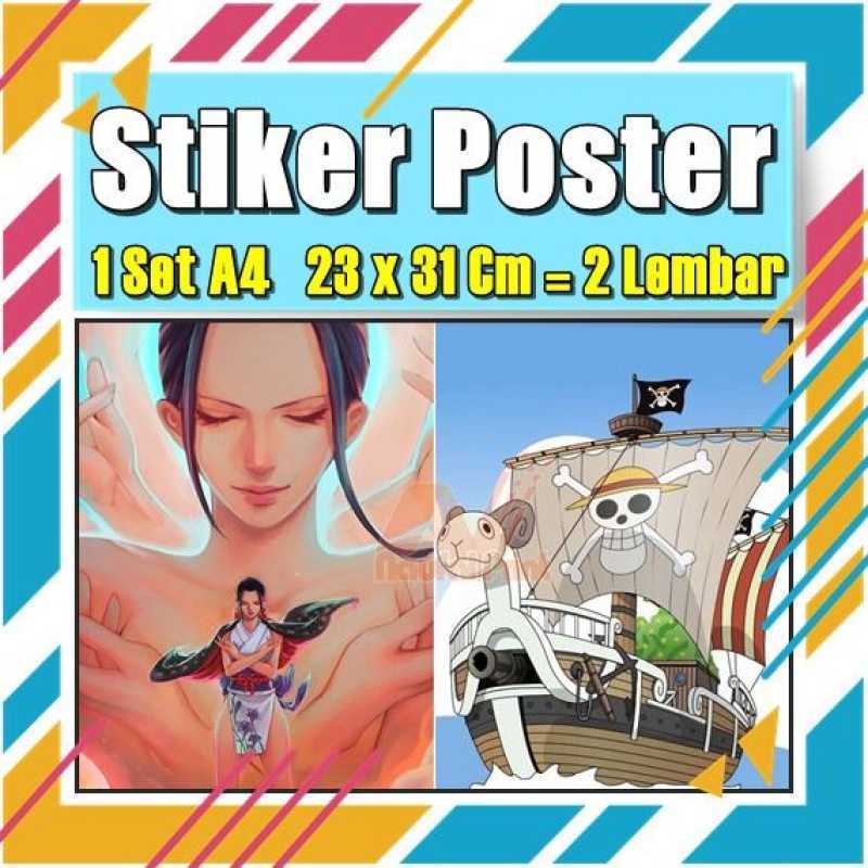 Jual Stiker Label One Piece 3 Luppy Zoro Brock Sanji Coper Nami Robin