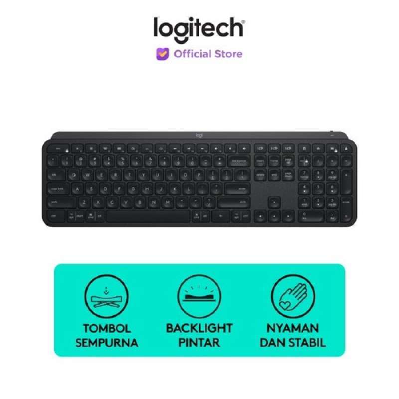 Promo Logitech MX Keys Keyboard Wireless Bluetooth Backlit Diskon 23% ...