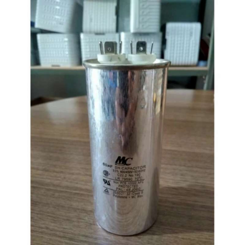 Promo Kapasitor AC 60uF atau 60micron Merk MC berkwalitas/Capacitor AC ...