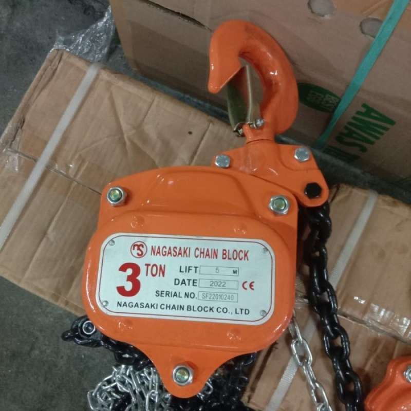 Promo Chain Block / Takel 3 Ton x 5 meter Nagasaki Chain Hoist Diskon ...